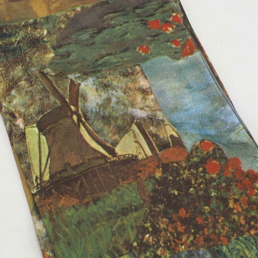 Vintage Vintage Holland Theme Windmill Scene Scarf 4"x52" | Grailed