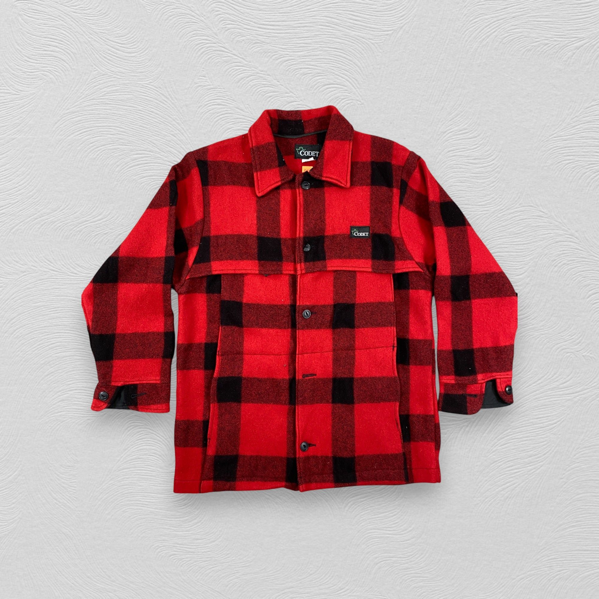 Japanese Brand Vintage Codet Red Wool Flannel Plaid Jacket - J182 | Grailed