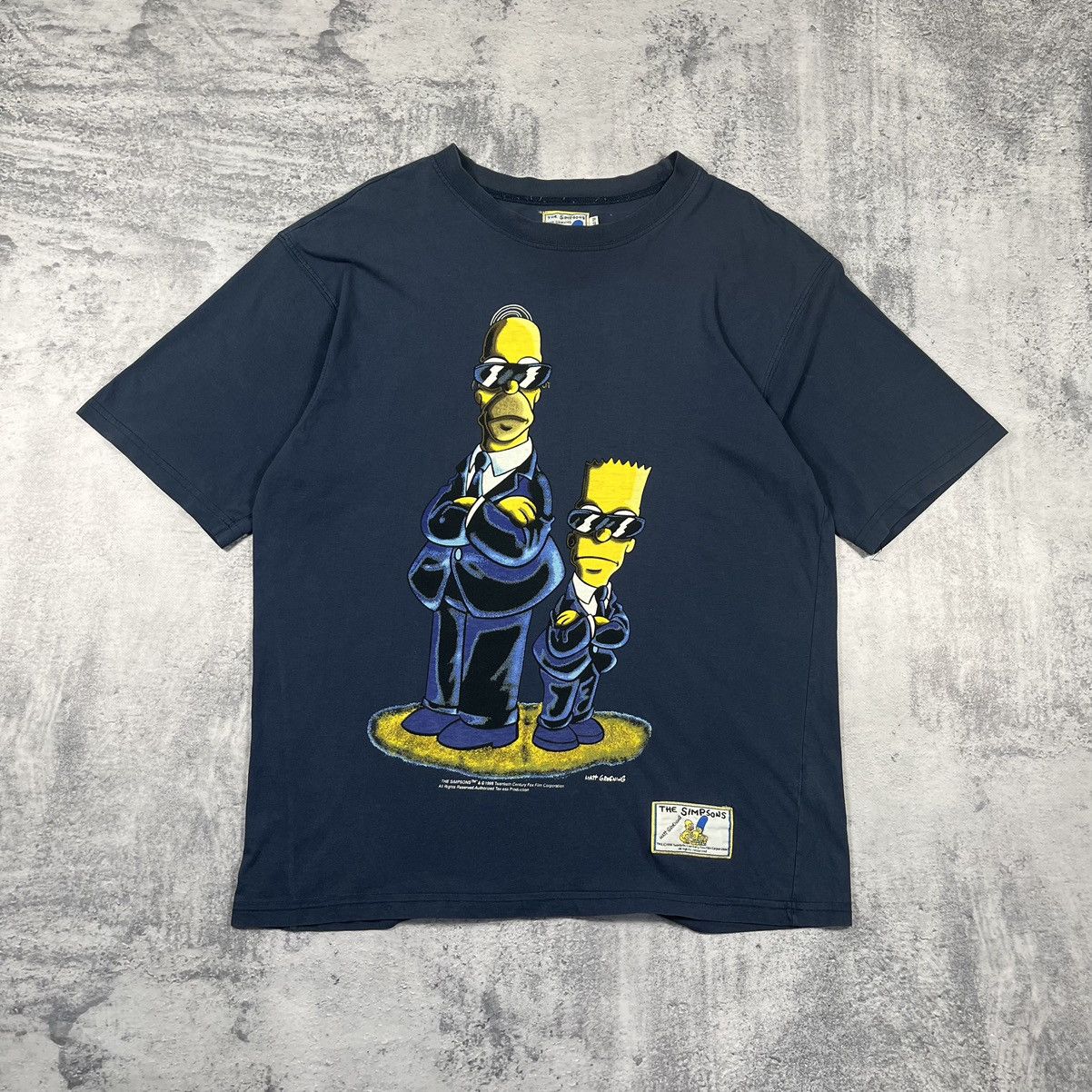 The Simpsons × Vintage The Simpsons Men In Black M.I.B. 1998 Vintage T ...