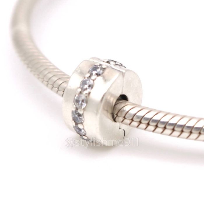 pandora One PANDORA Sterling Silver Shining Path Sparkling Row Clip ...