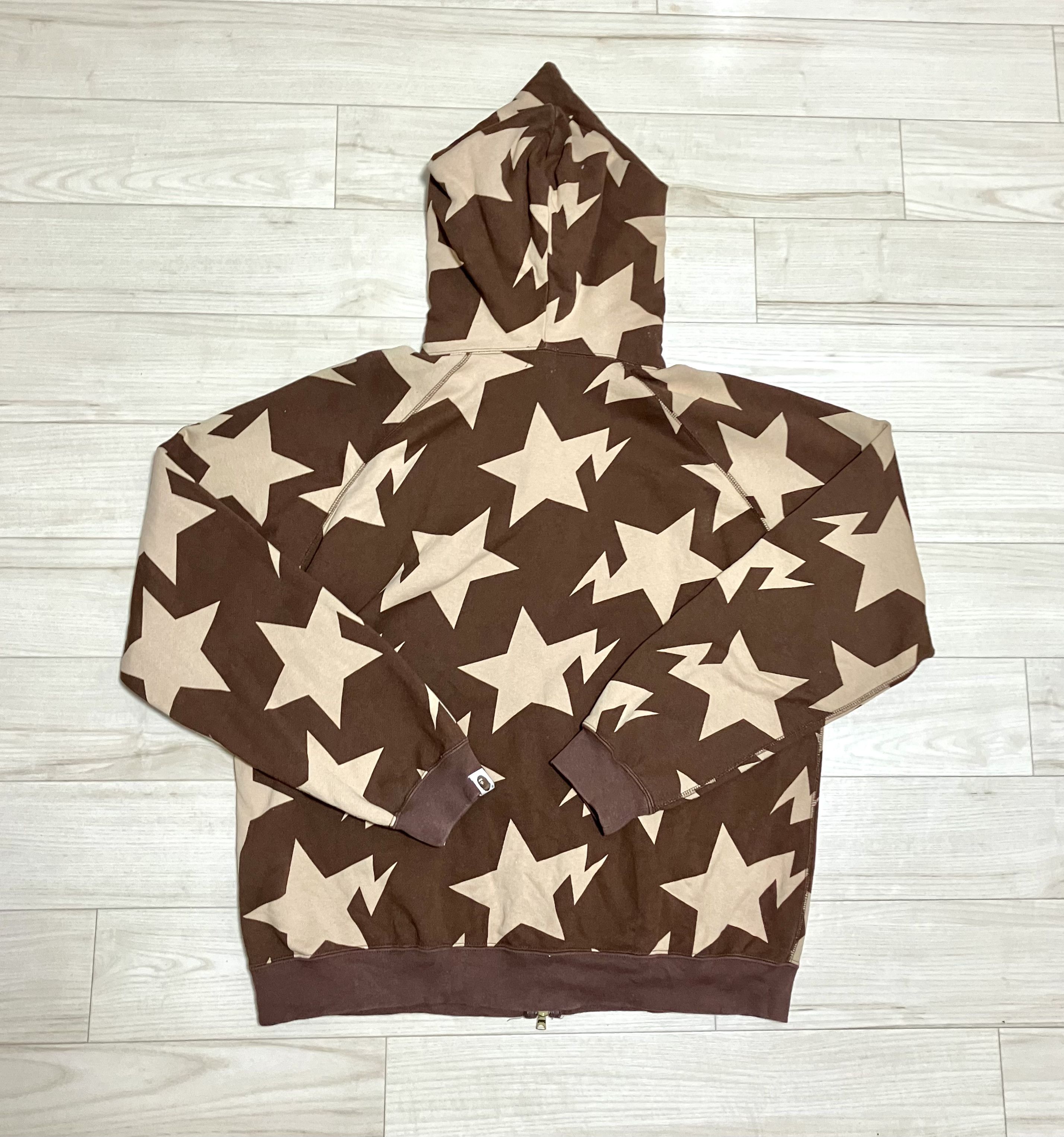 Bape Sta Pattern Full Zip Hoodie | Grailed