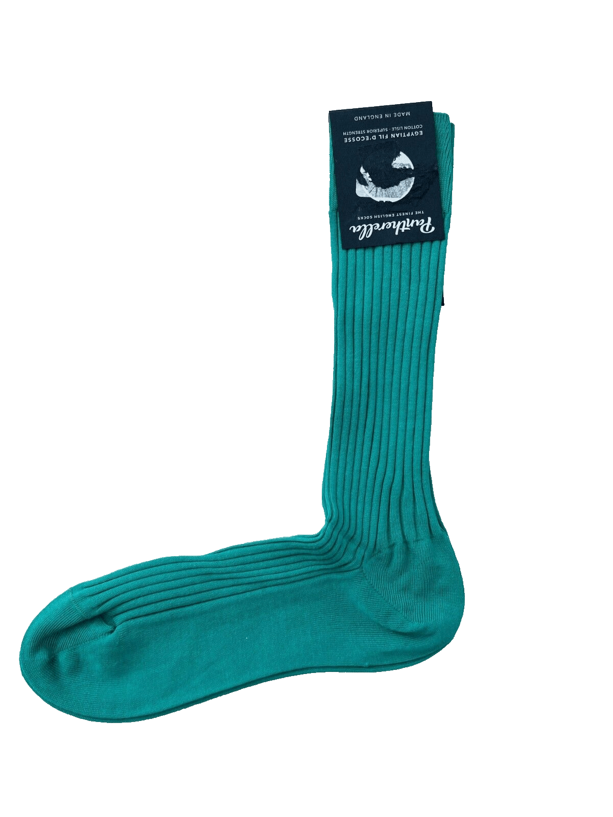 Pantherella Pantherella Cotton Blend Rib Socks Danvers Emerald Green S ...