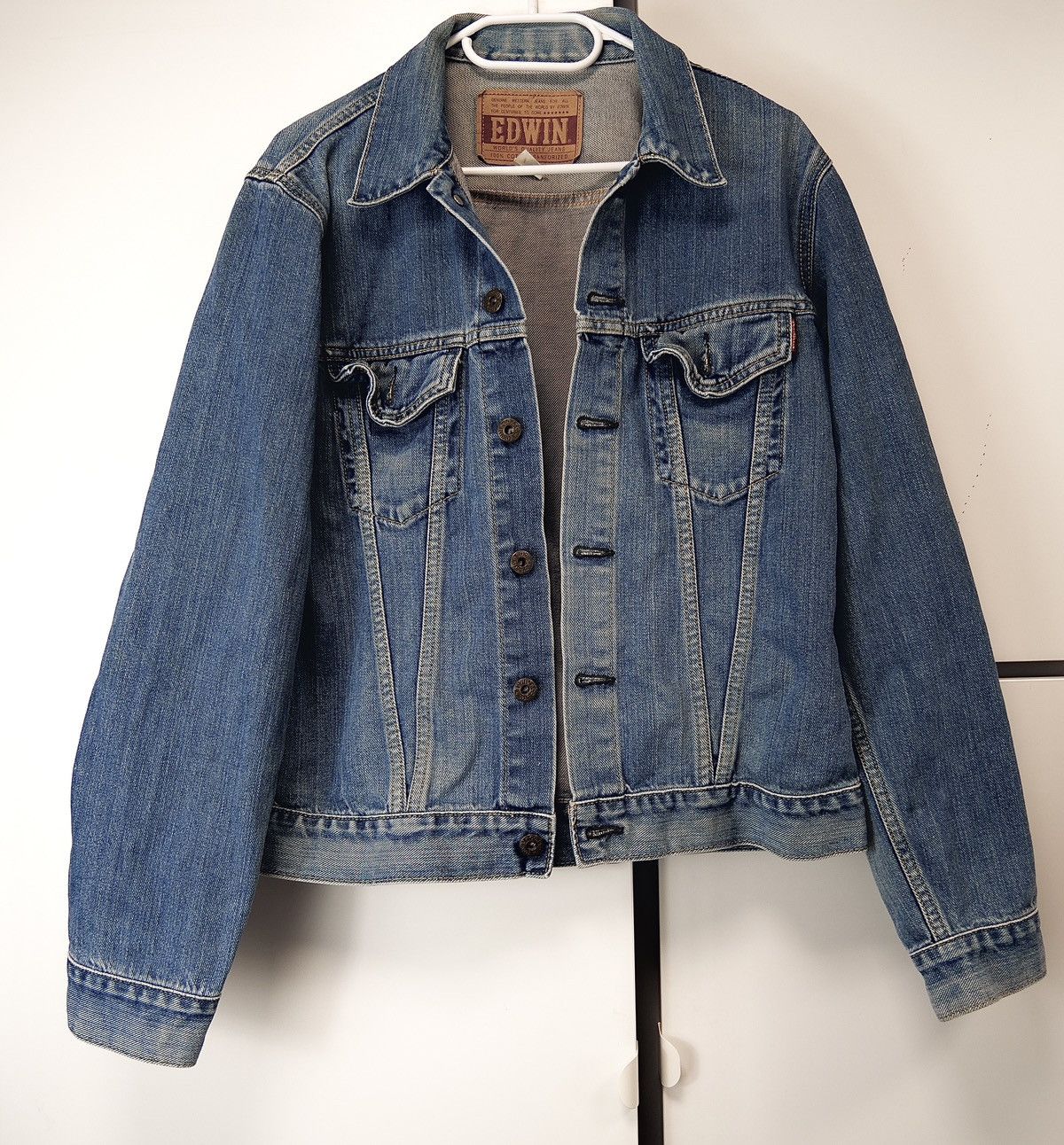 Denim Jacket × Edwin × Vintage Rare Vintage 90s Edwin Red Tab Denim ...
