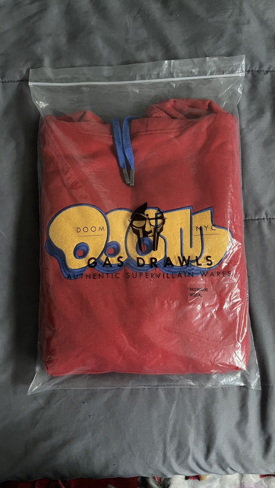 Mf Doom RED MF DOOM HOODIE | Grailed