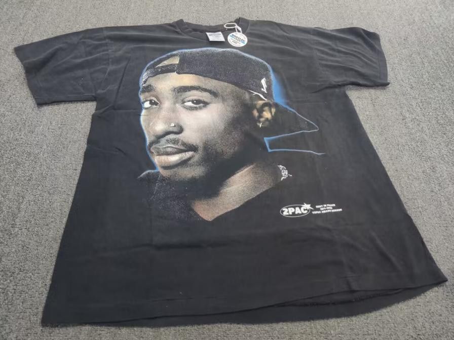 Homage 2Pac Tupac Shakur Heaven Portrait T-shirt XL Faded Black | Grailed
