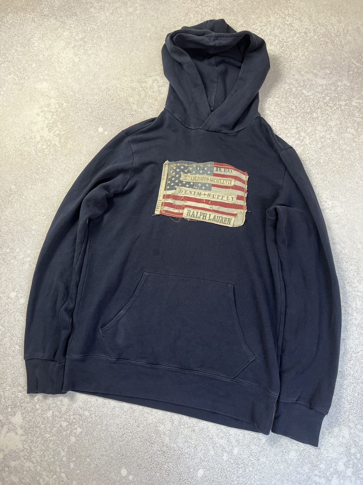 Vintage Denim and Supply Ralph Lauren American Flag Hoodie | Grailed