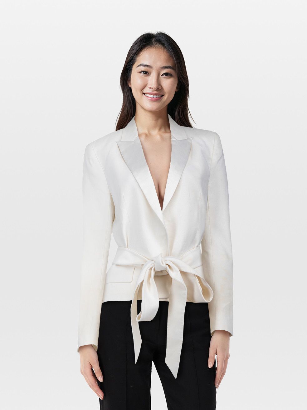 Alexandre Vauthier White Belt Tie Blazer | Grailed