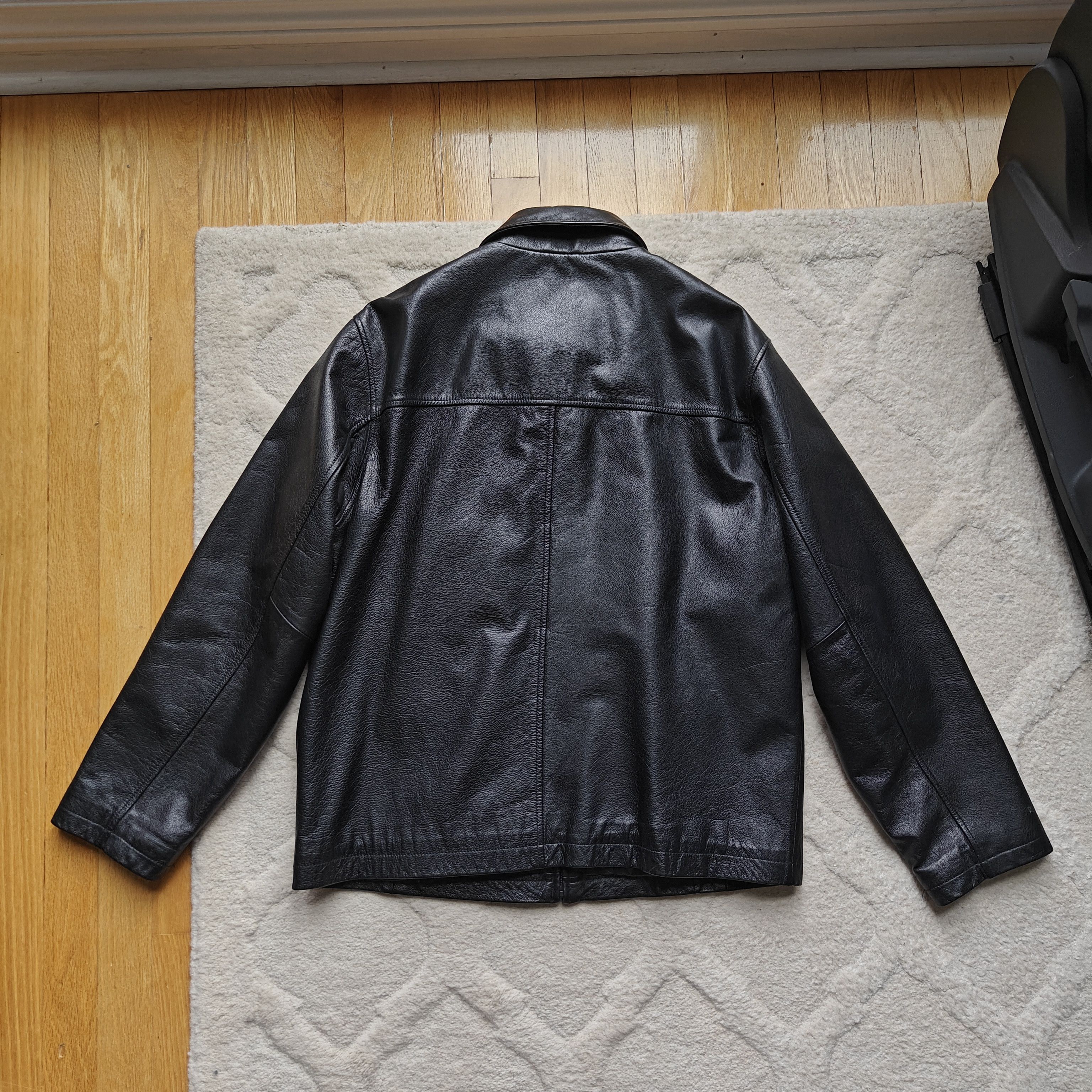 Vintage Vintage Collared Leather Jacket | Grailed