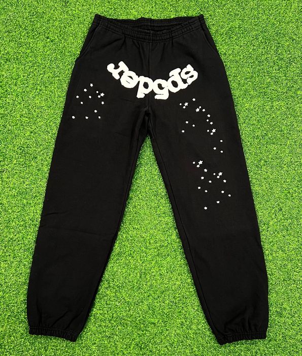 Spider Worldwide Sp5der Black Sweatpants | Grailed