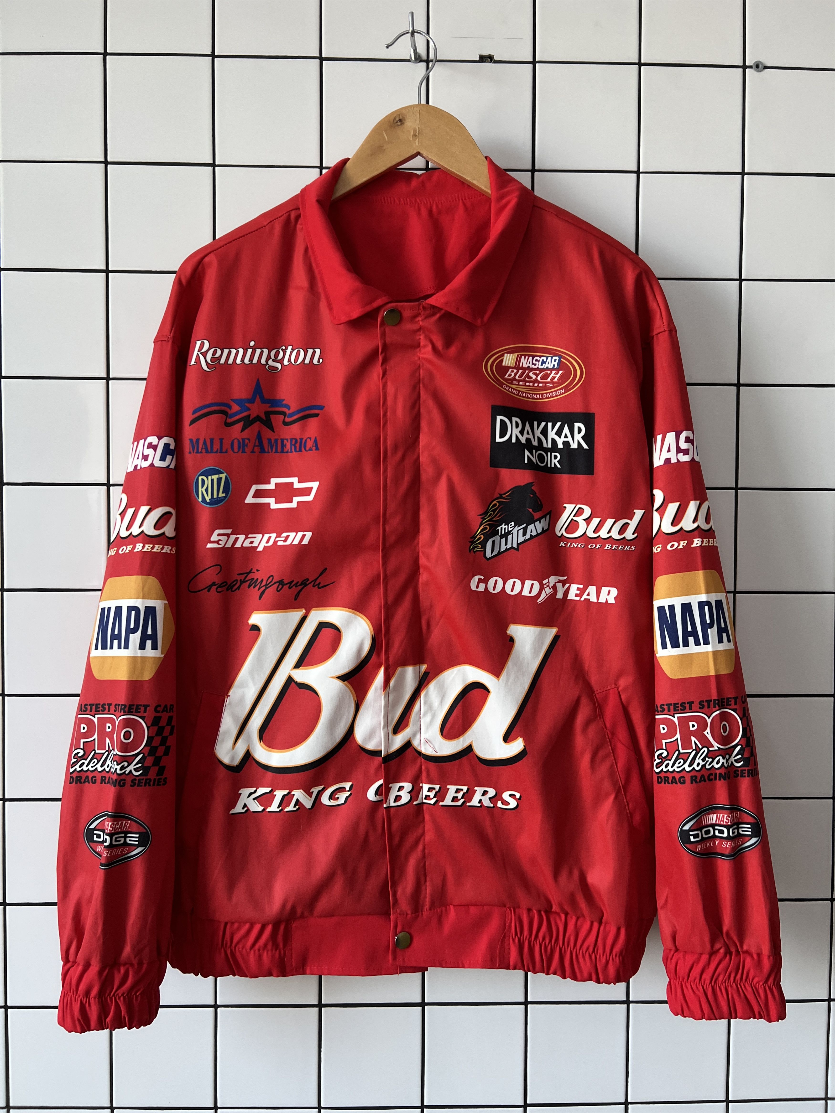 Vintage BUDWEISER Jacket Racing Nascar Snap On Vintage F1 A4133 | Grailed