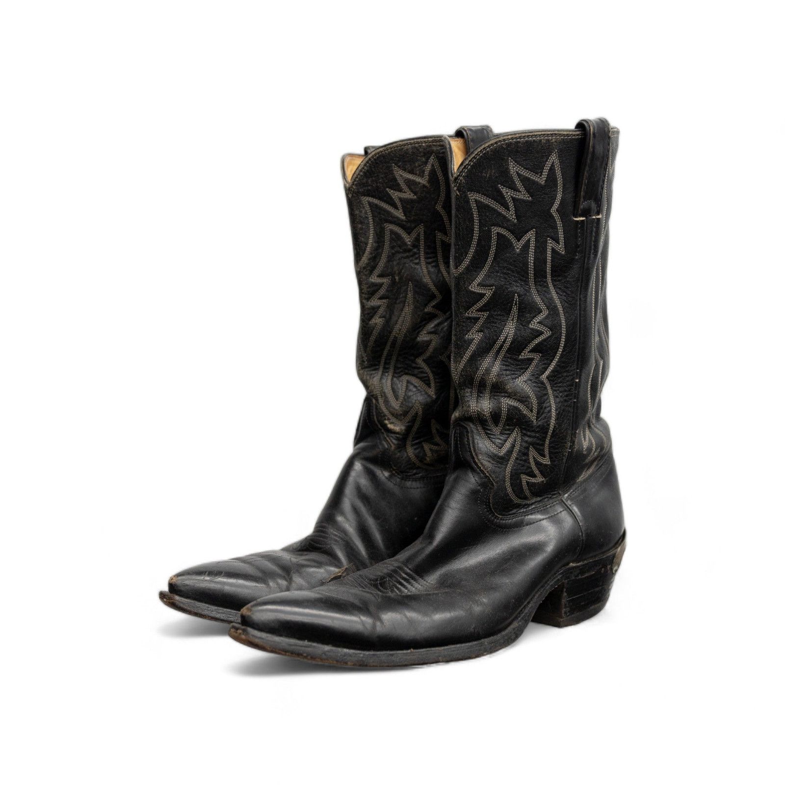 Vintage BLACK JUSTIN COWBOY BOOT - 1970'S | Grailed