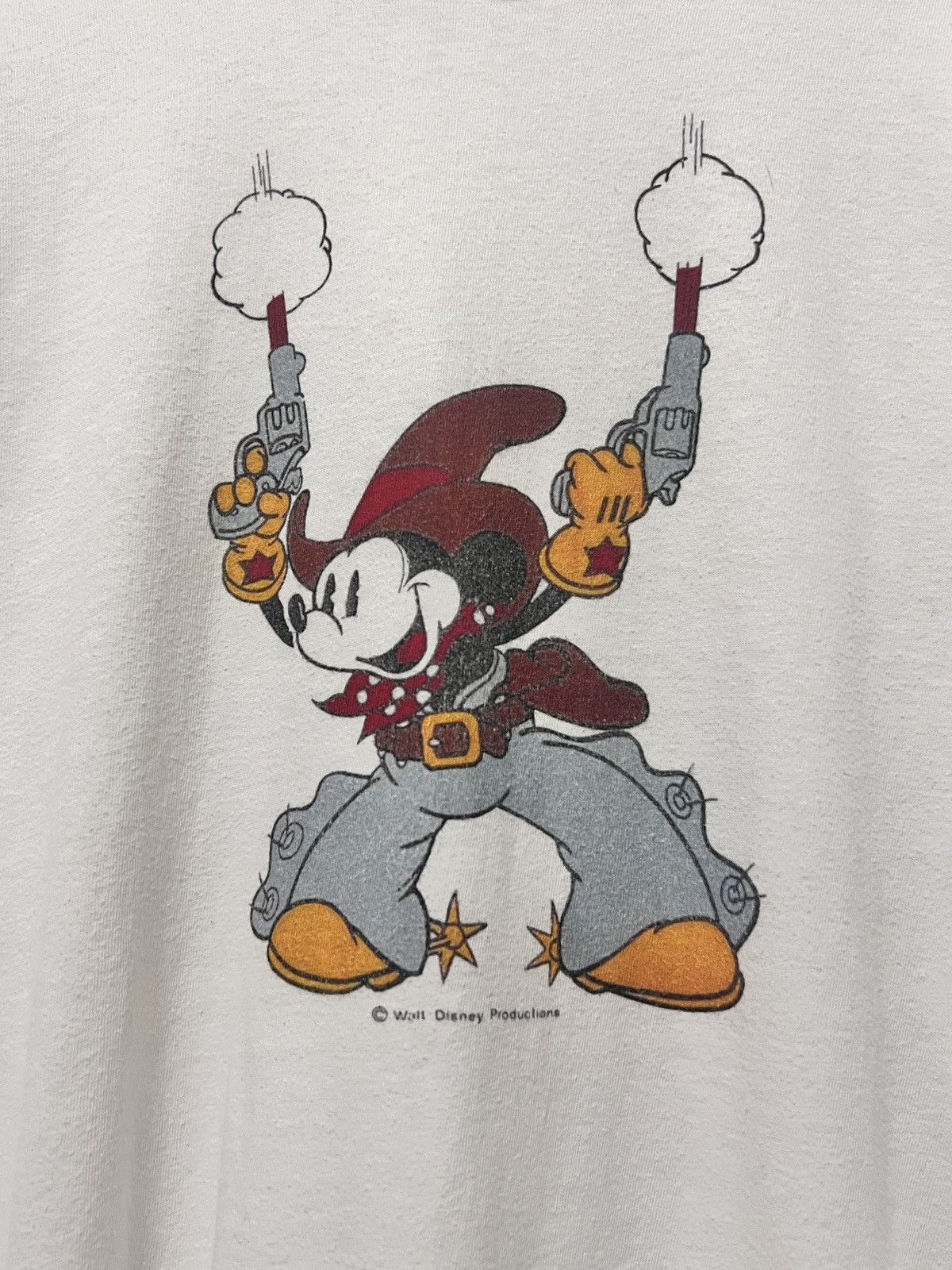 Disney × Rare × Vintage Vintage 80s Disney Cowboy Mickey Mouse Shirt ...