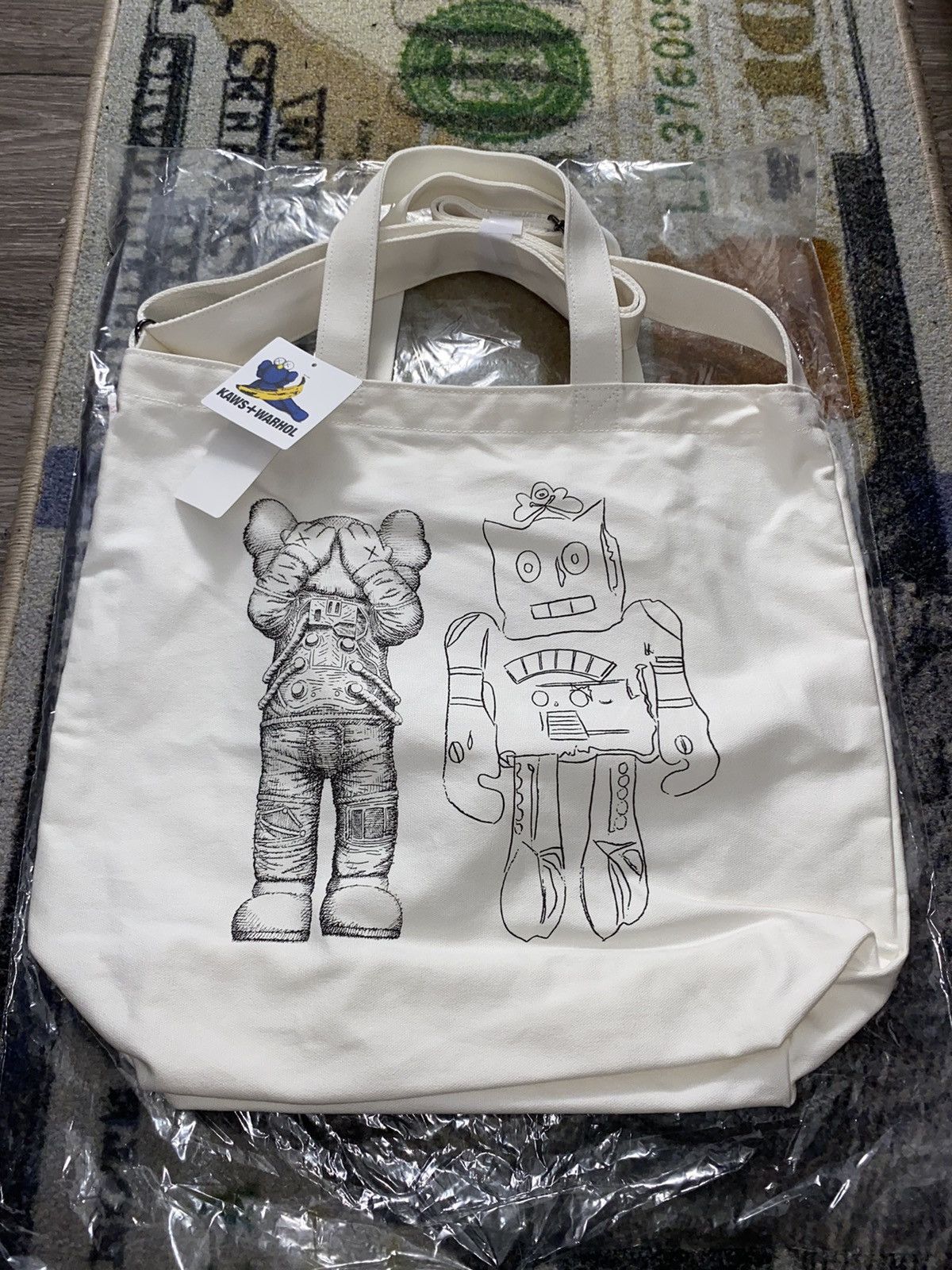 Andy Warhol × Kaws × Uniqlo KAWS x Uniqlo x Andy Warhol Tote Bag | Grailed