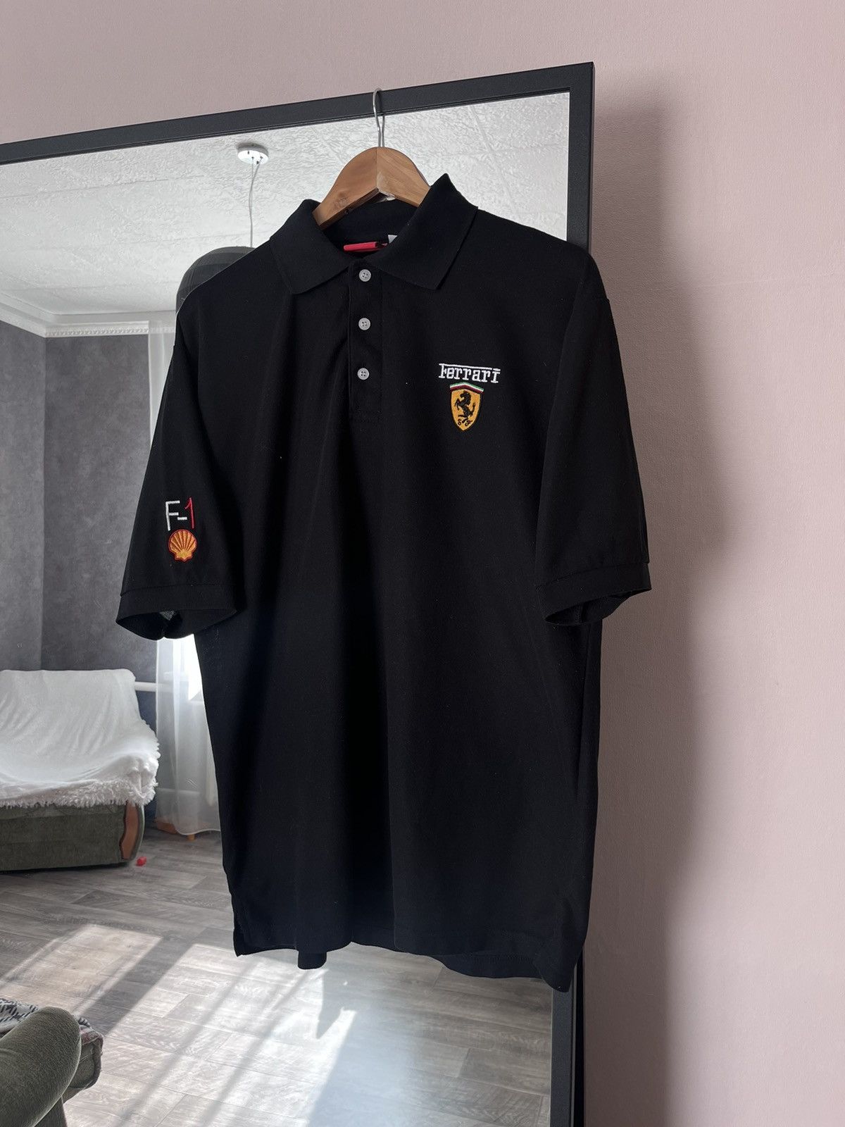 Ferrari × Formula 1 × Vintage Vintage Ferrari Shell Racing Polo Shirt ...