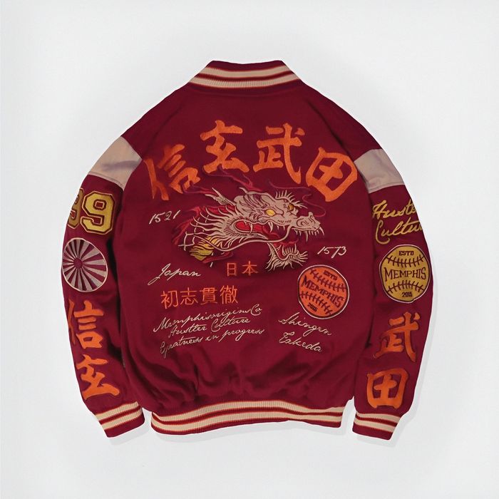 Varsity Varsity jacket dragon takeda embroidery | Grailed