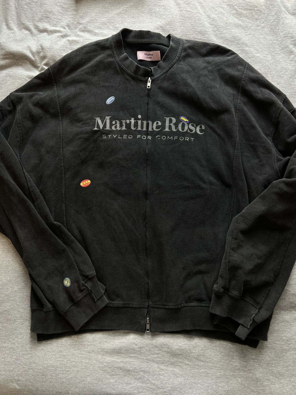 Martine Rose Zip-Up Crew-Neck Sweatshirt | Grailed