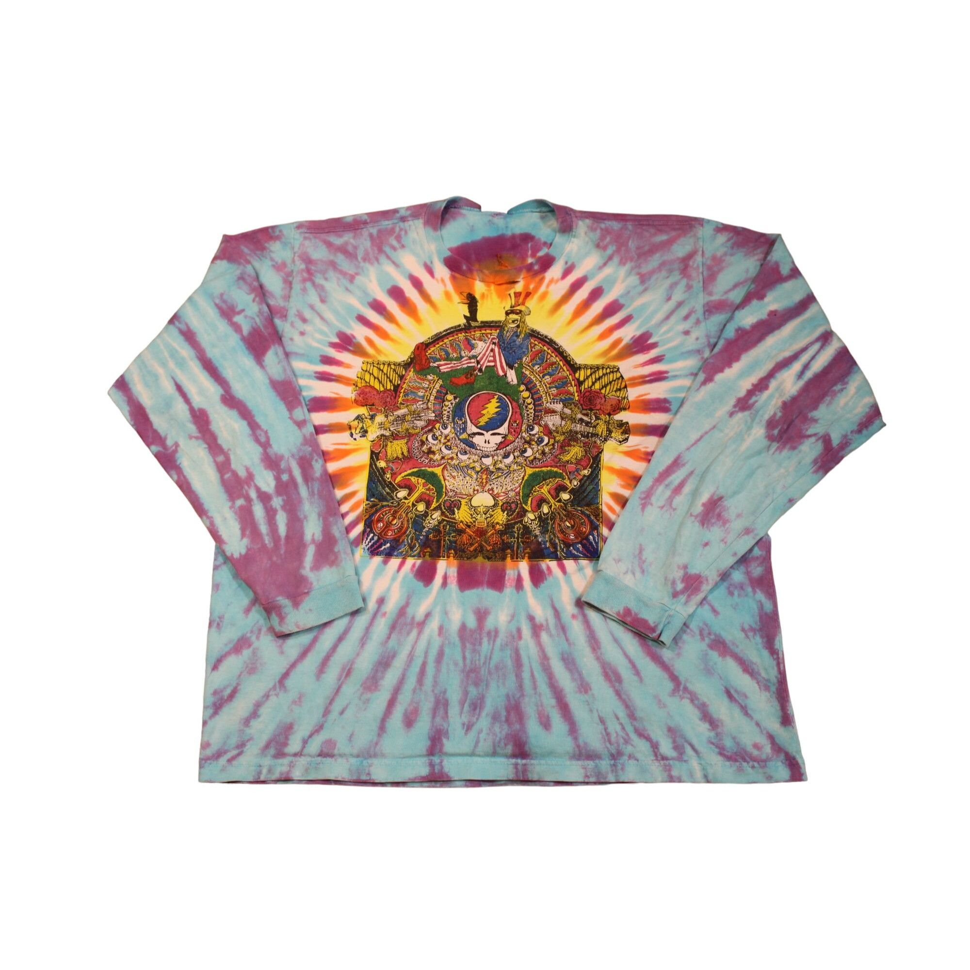 Vintage Vintage 90's Grateful Dead Jerry Garcia Tye Dye Longsleeve S ...