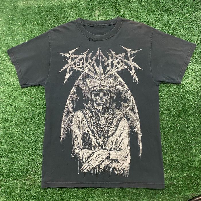 Vintage Vintage Y2K Goth Skull Revocation Sun Faded Metal Band Tee ...