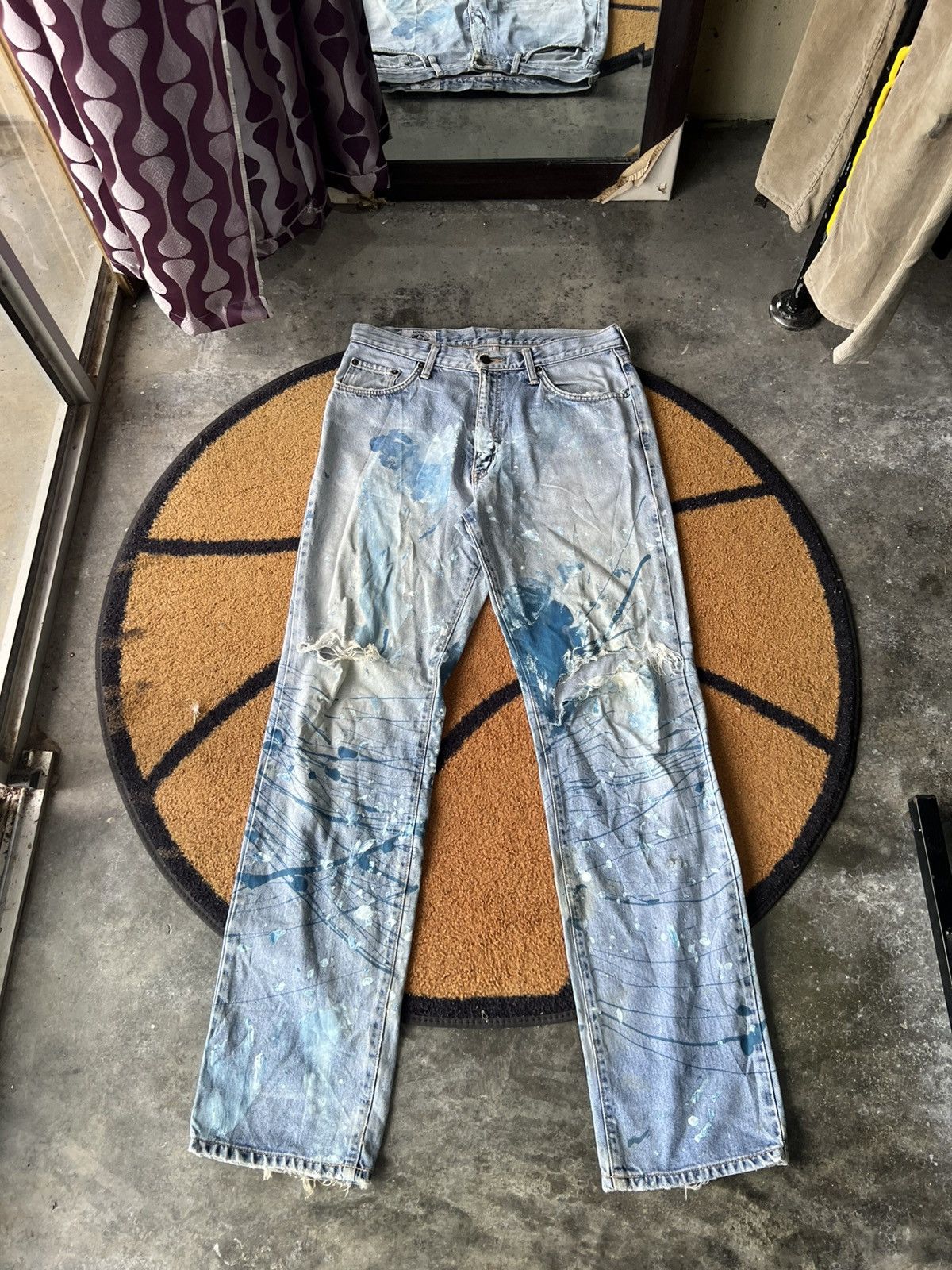 Designer × Distressed Denim × Edwin 🔥Rare Vintage Edwin Paint Splash ...