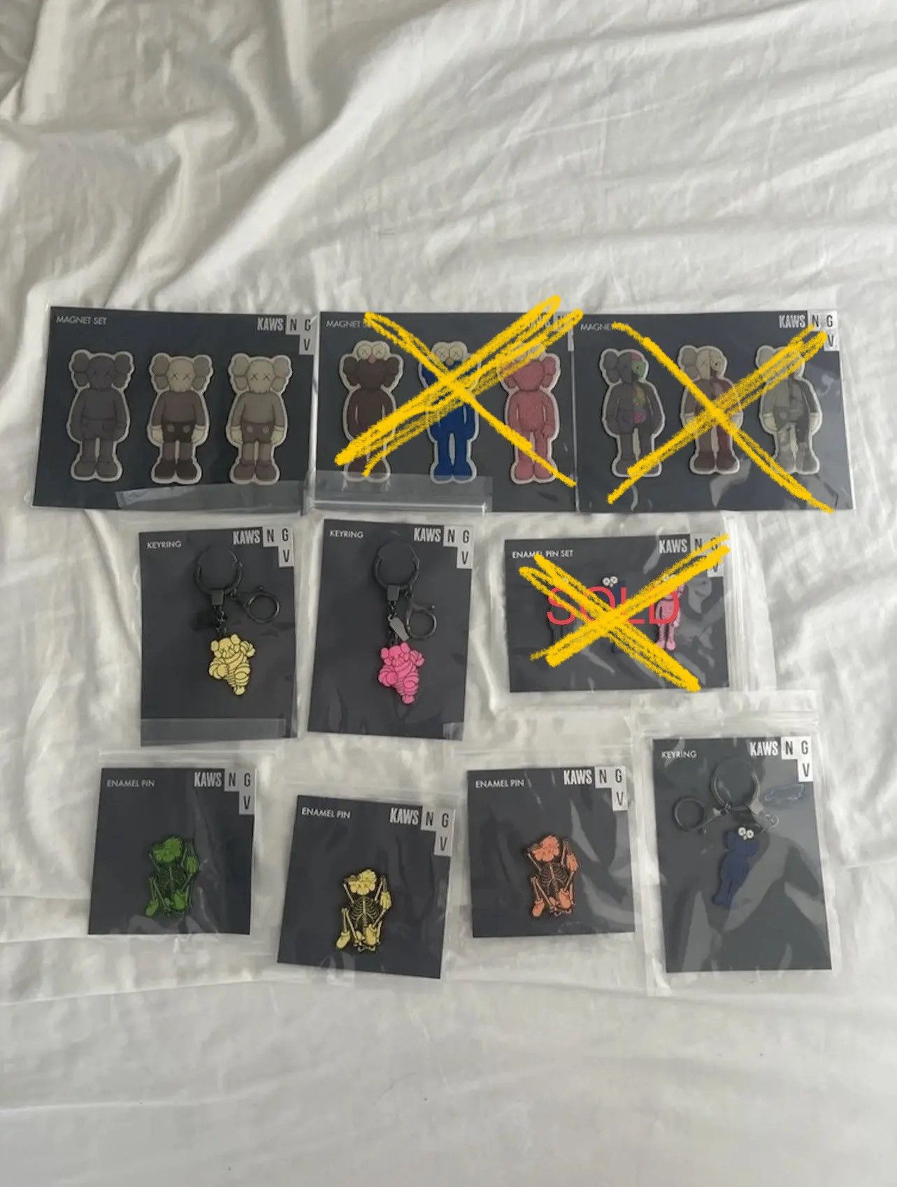 Kaws RARE VINTAGE Kaws Pins, Keychains & Magnets | Grailed