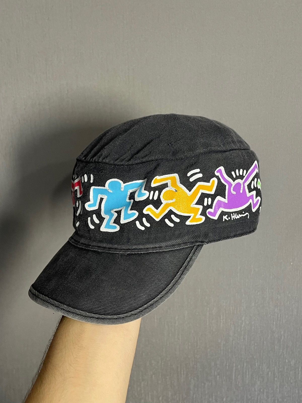 Vintage 1987 OG EXTREMELY RARE KEITH HARING POP SHOP PAINTERS CAP | Grailed