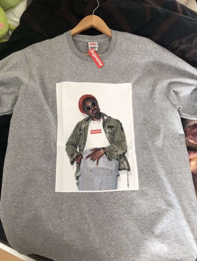 Band Tees × Streetwear × Supreme Supreme André 3000 Tee Heather Grey (L ...