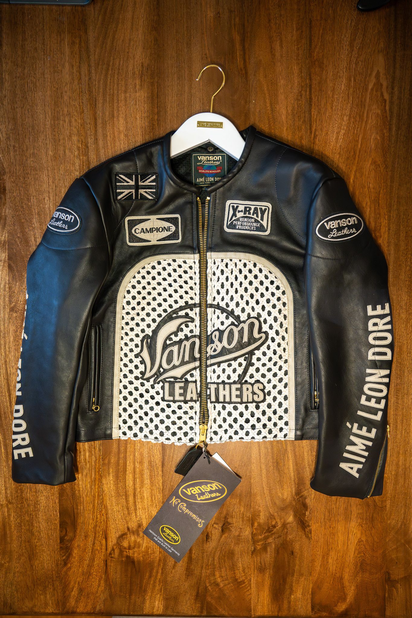 Aime Leon Dore × Vanson Leathers ALD x VANSON Raffia Leather Jacket ...