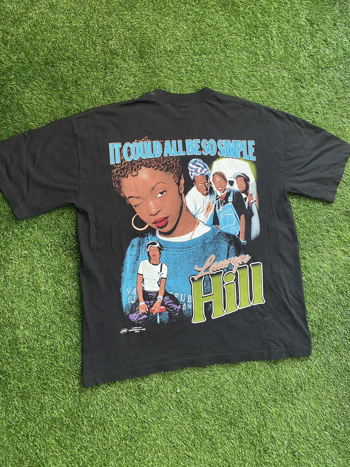Streetwear Jaee Editz Lauryn Hill Rap Tee Boot AOP LARGE | Grailed