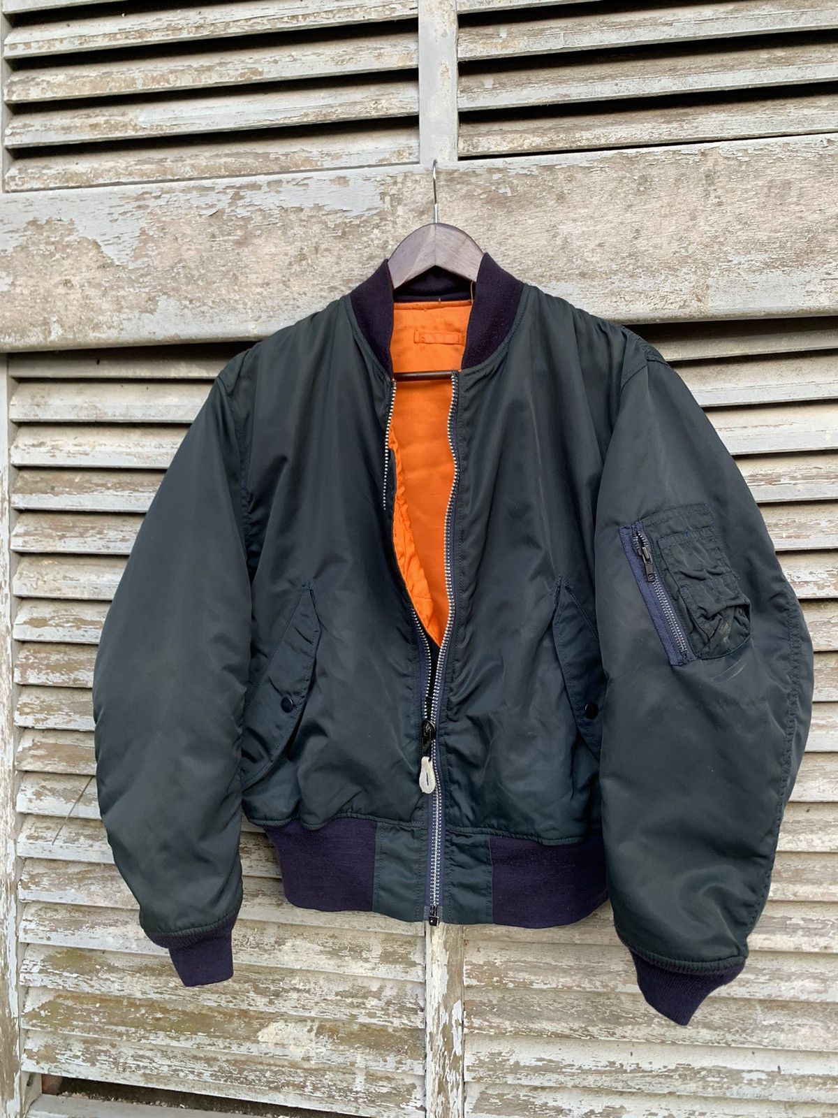 Bomber Jacket × Made In Usa × Vintage 👹VINTAGE USAF MA-1 MAN MAN INTERMEDIATE BOMBER JACKET ...