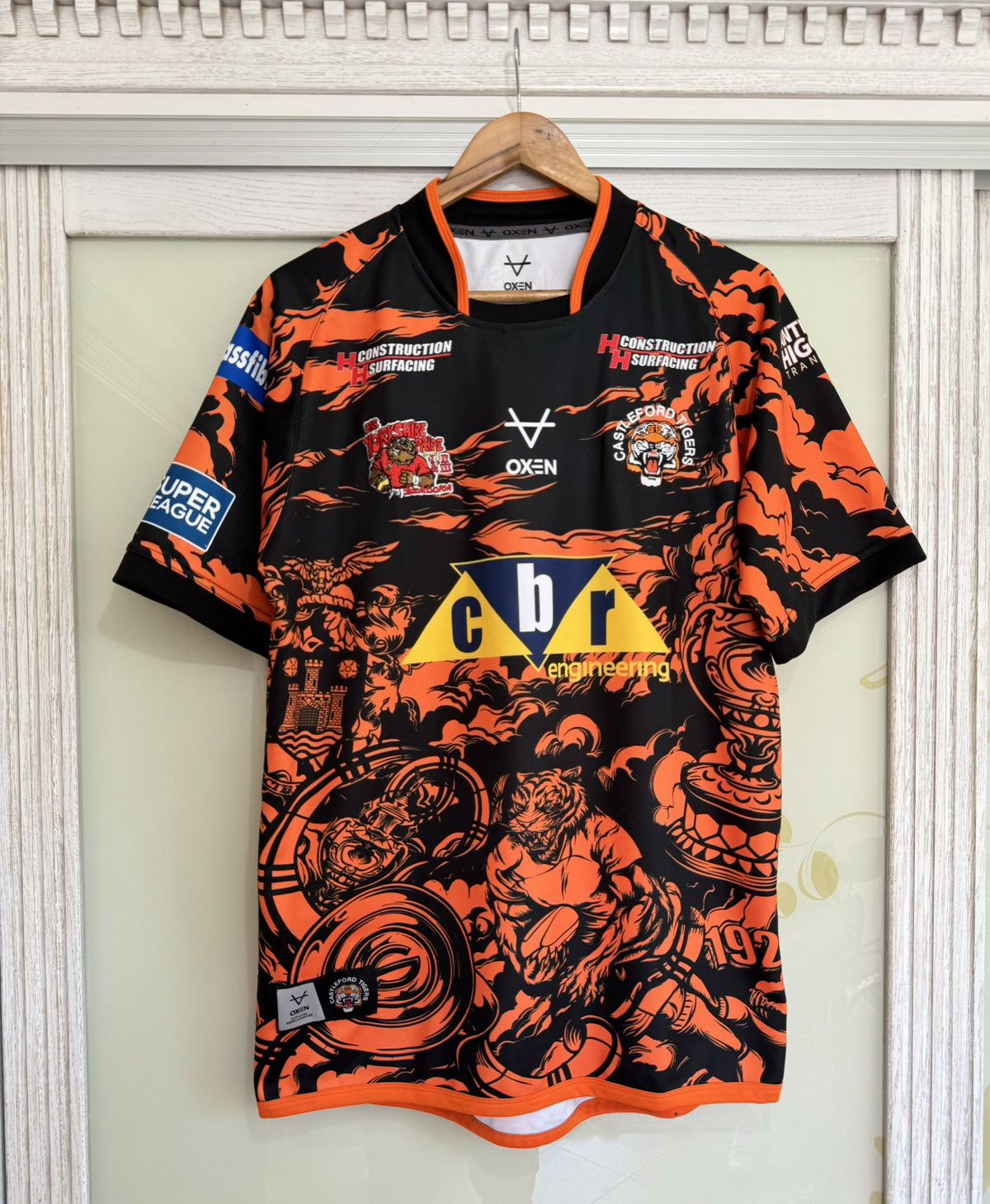 England Rugby League Castleford Tigers 2021-2022 Away Rugby Jersey ...