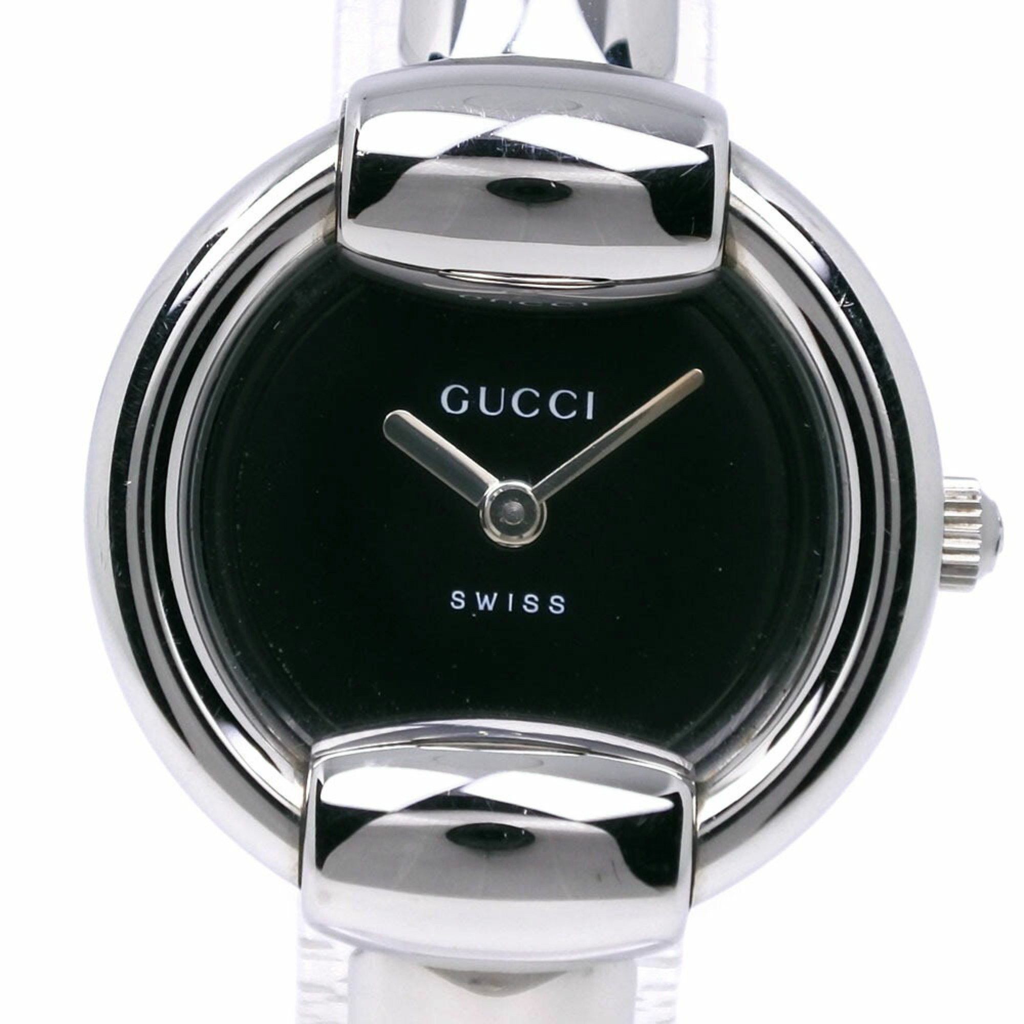 Gucci Gucci Watch 1400L Stainless Steel Quartz Analog Display Black ...