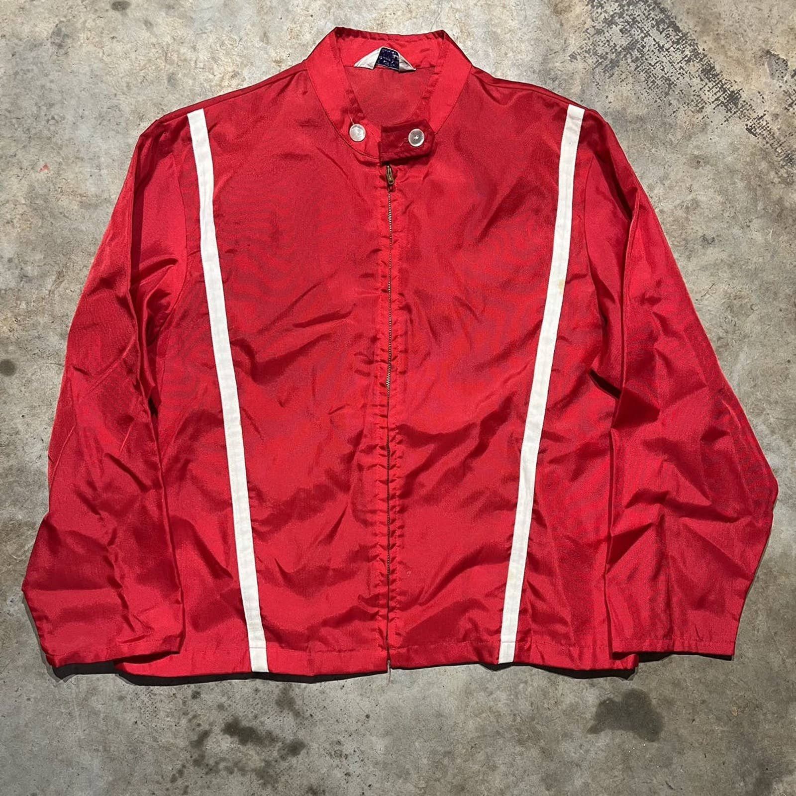 Sears × Talon × Vintage Vintage 60s/70s Sears Red Beach Striped Light ...