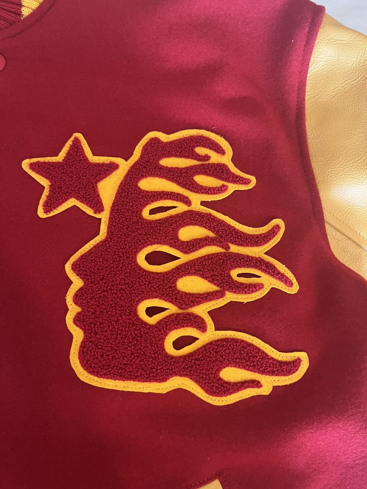 HELLSTAR Hellstar Records Werewolf Letterman Jacket Large | Grailed