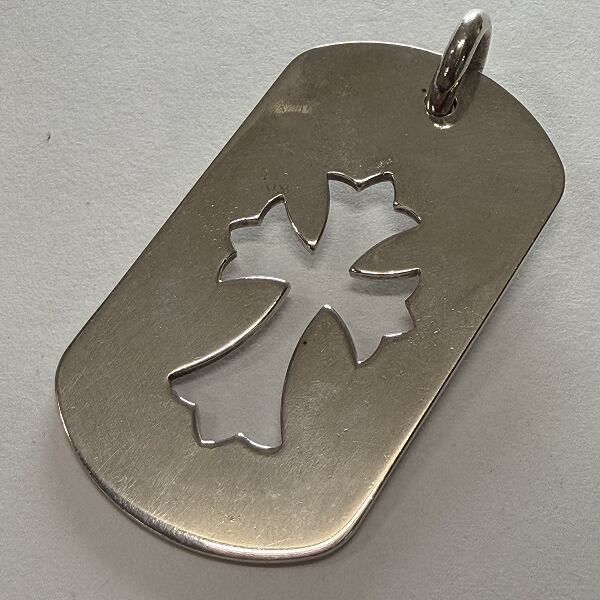 Chrome Hearts Chrome Hearts Large Cut Out Cross Dog Tag necklace | Grailed
