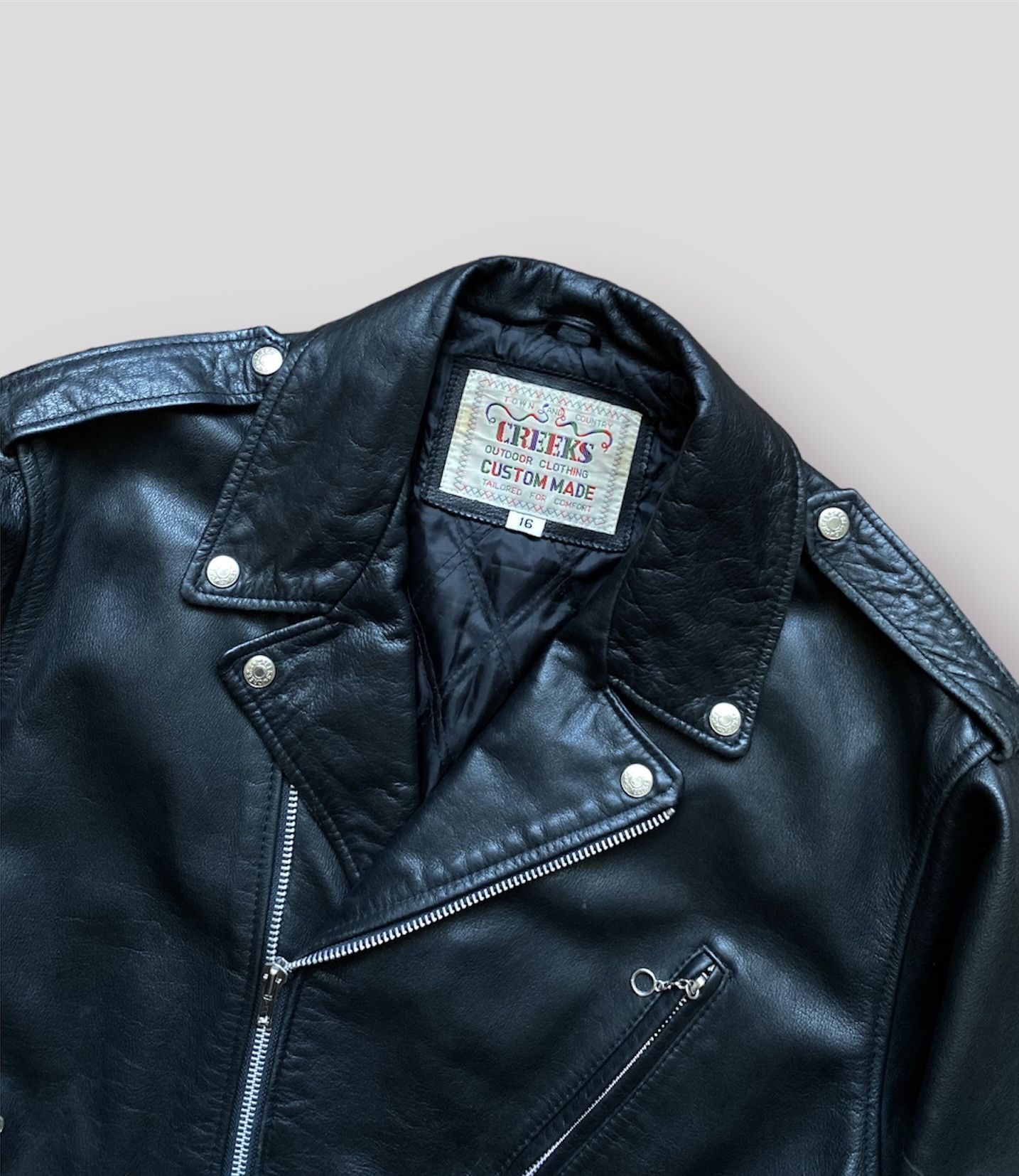 Leather Jacket × Rare × Vintage Vintage Cropped Perfecto Style Biker ...