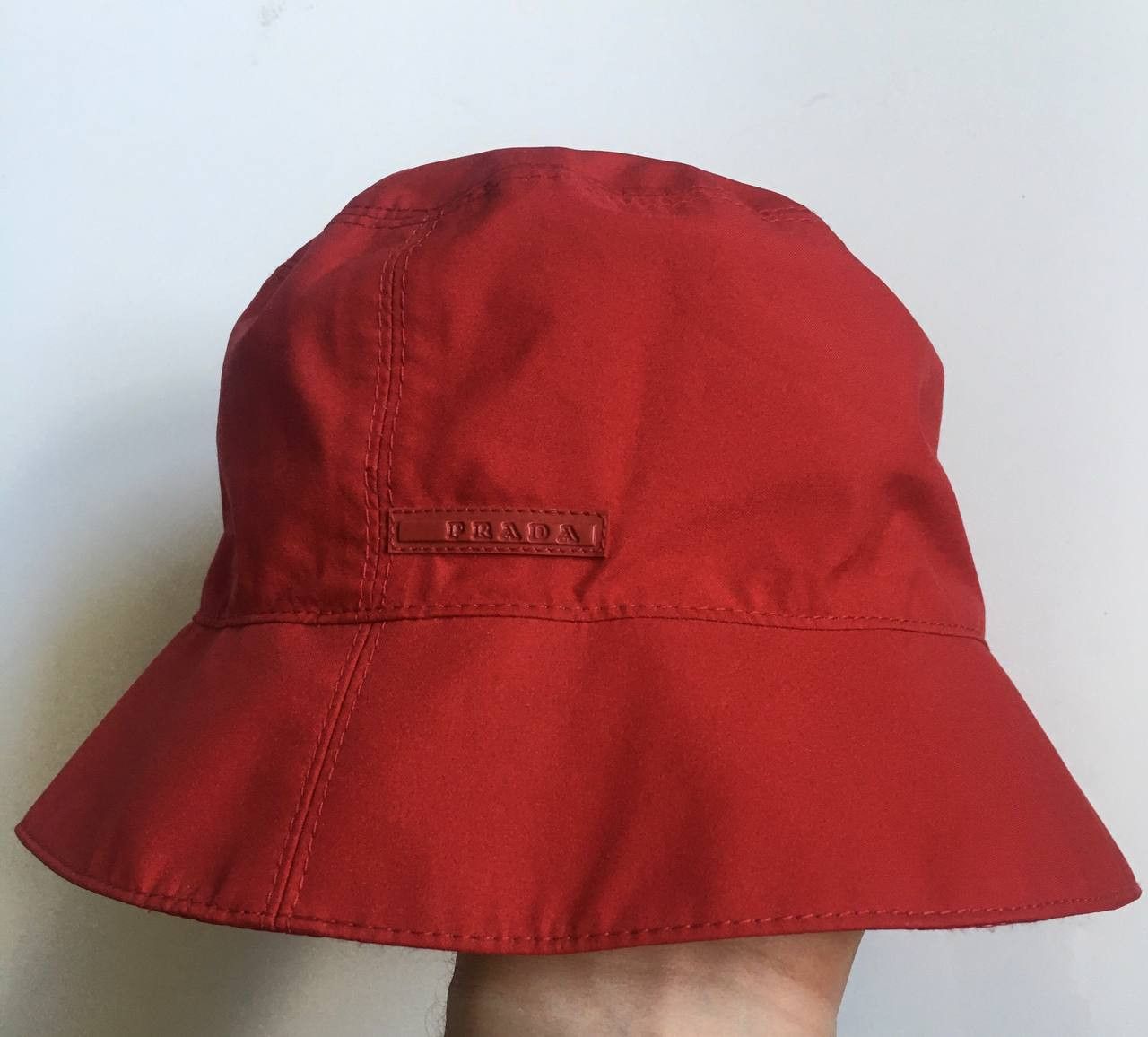 Vintage Prada Vintage Bucket Hat red tab | Grailed