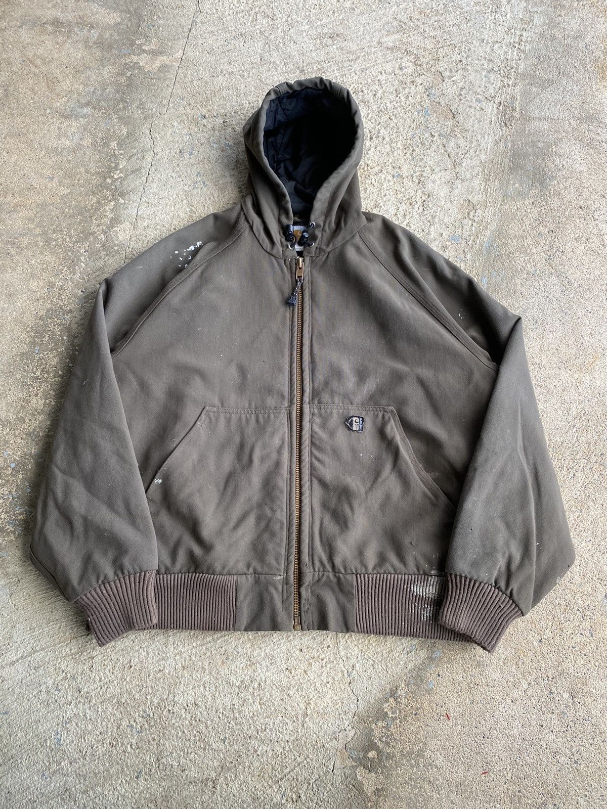 Vintage Vintage 90’s Carhartt Distressed Mocha Work Wear Jacket | Grailed