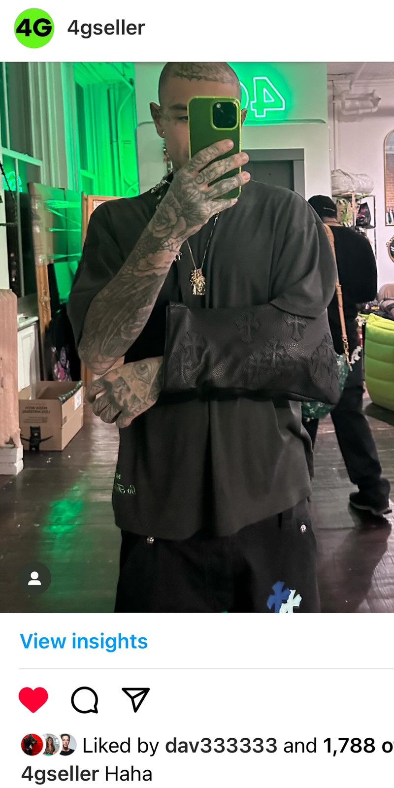 Chrome Hearts CHROME HEARTS 1/1 BROKEN ARM SLING LEATHER CROSS PATCH ...