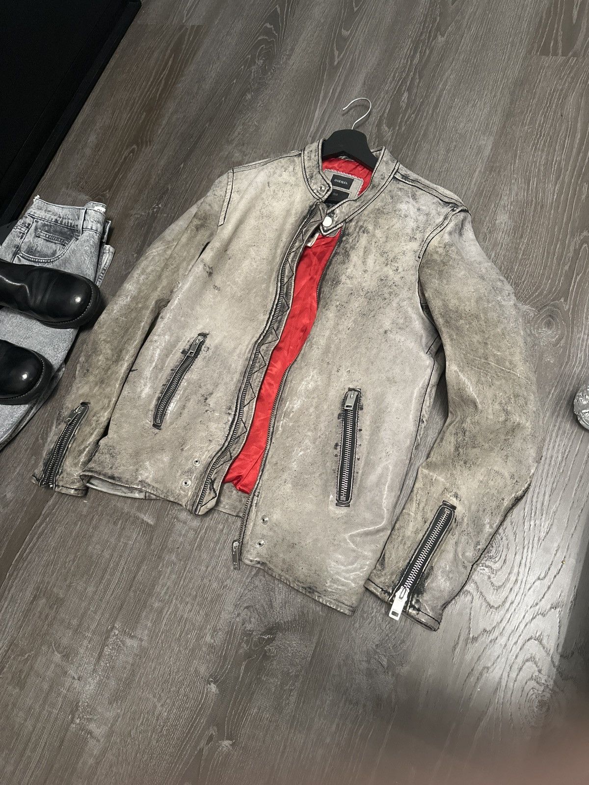 Diesel Rare Diesel Leather Jacket Sample | Grailed