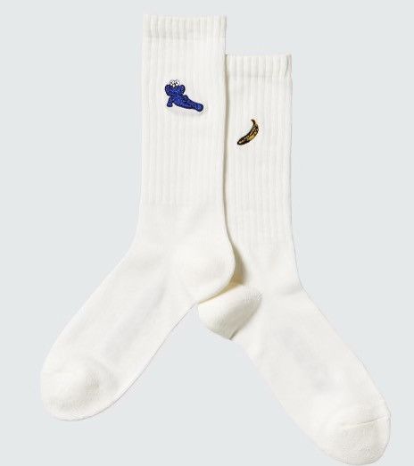 Andy Warhol × Kaws × Streetwear Kaws x Warhol Socks - White - Single ...