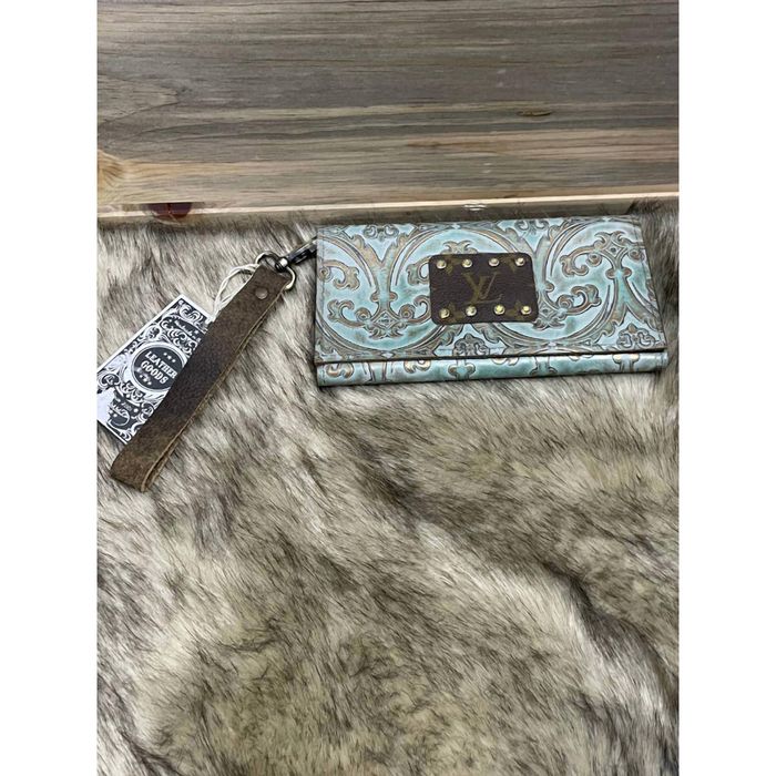Designer KEEP IT GYPSY Embossed Wallet In Light Blue | Grailed