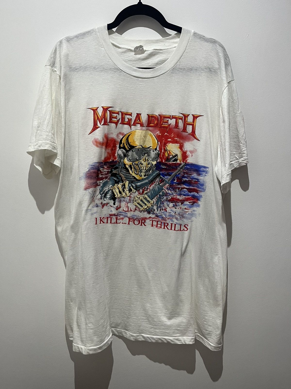 Band Tees × Megadeth × Vintage Vintage 1988 Megadeth European bootleg ...