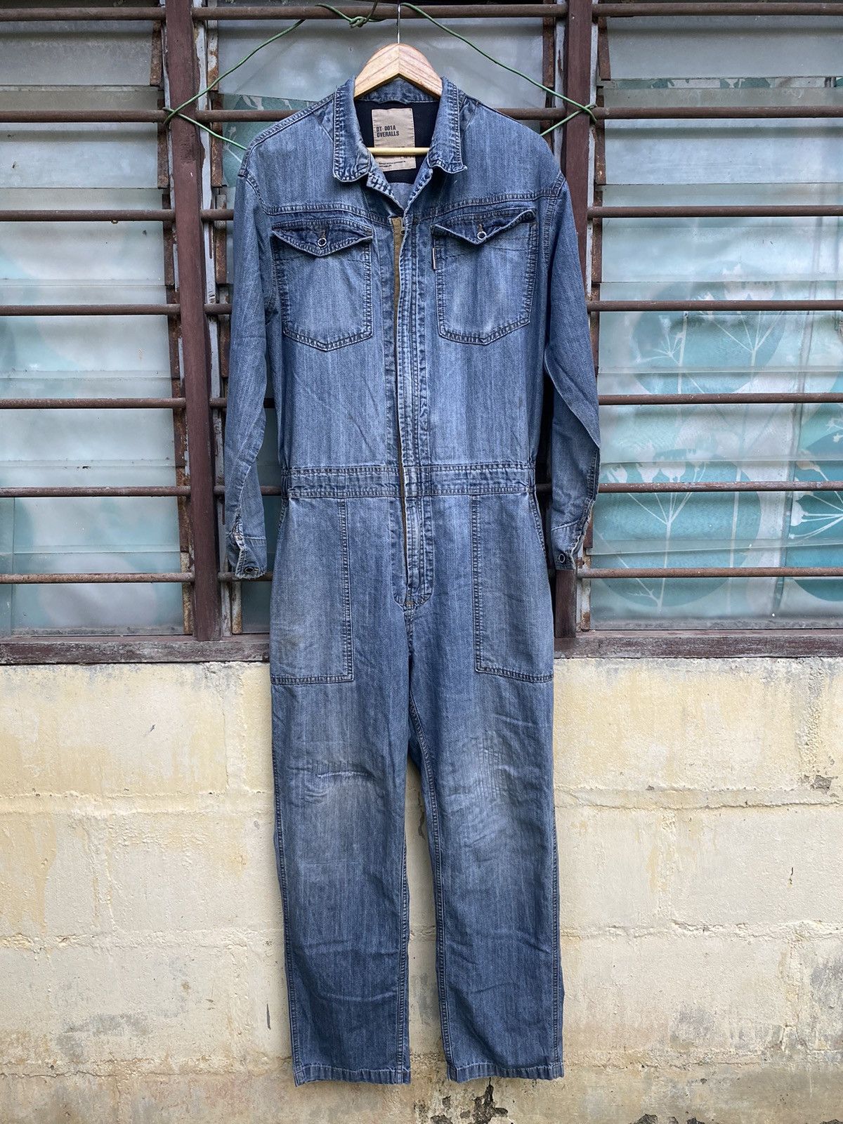 Distressed Denim × Overalls × Vintage Vintage DT-001A Overalls Workwear ...