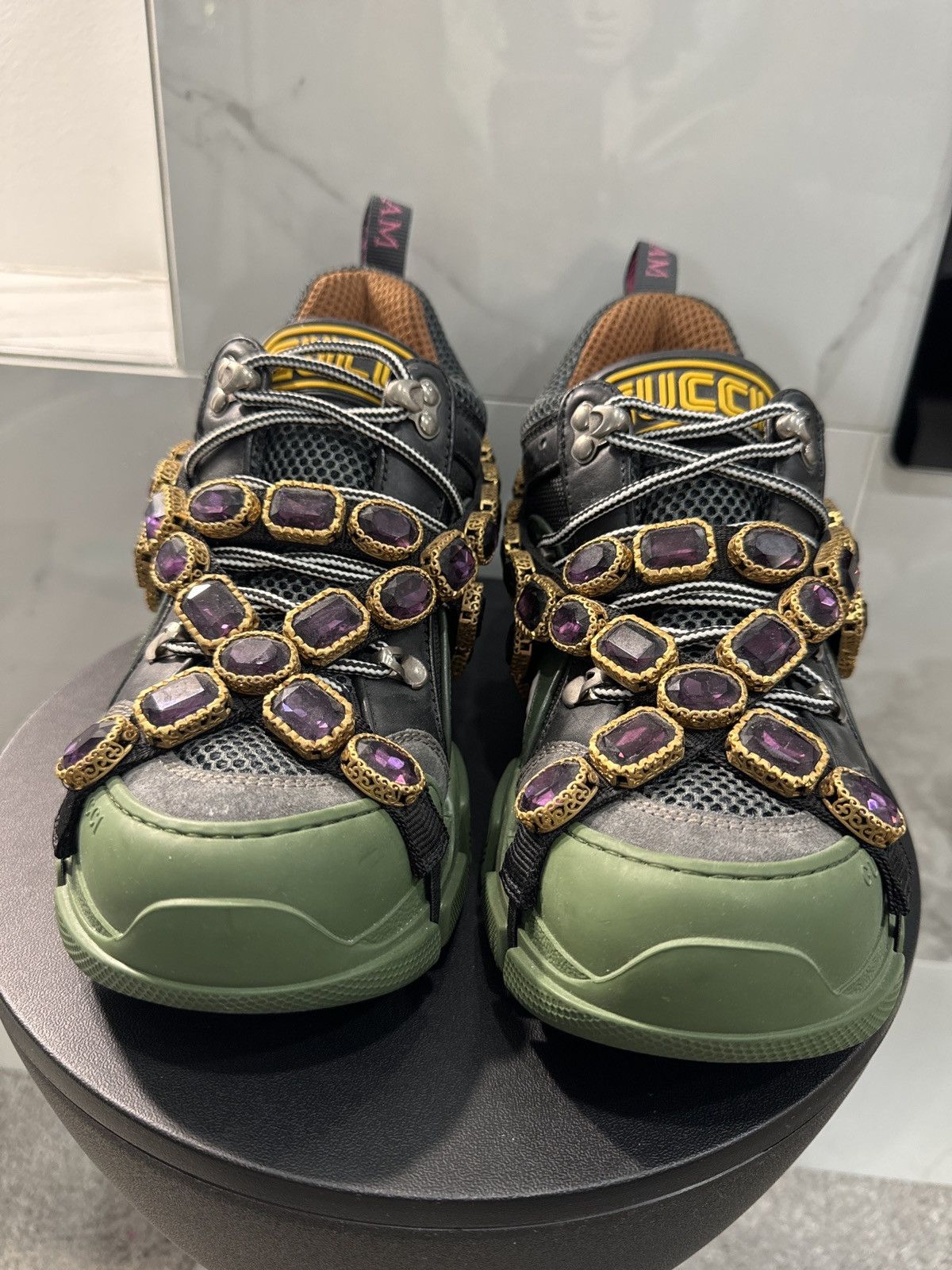 Gucci Flashtrek leather and mesh sneaker | Grailed
