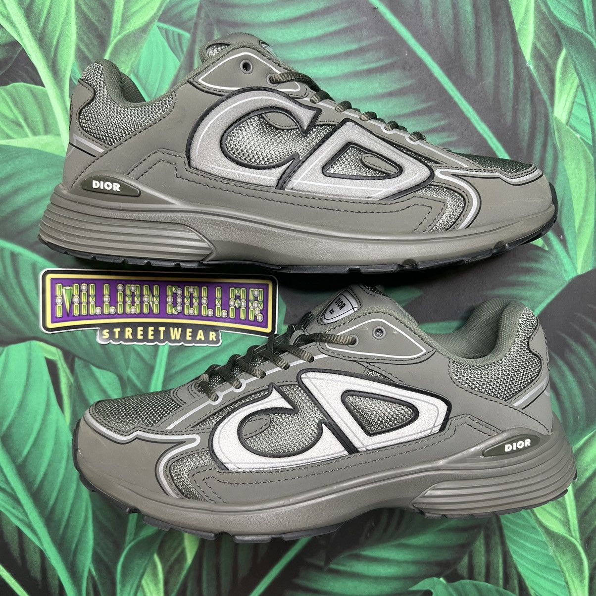 Dior B30 reflective sneaker ‘olive’ Sz- 10M/43EU | Grailed