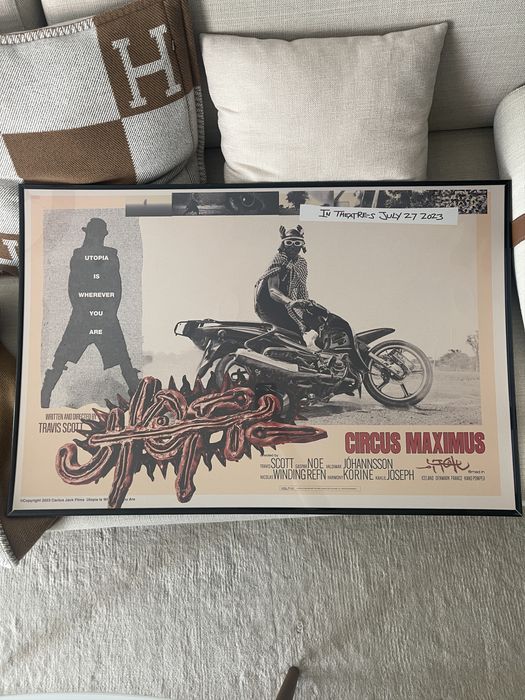 Travis Scott RARE Travis Scott 2023 Utopia Circus Maximus Jumbo Poster ...