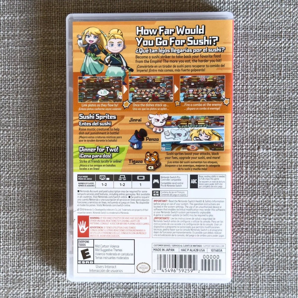 Nintendo Nintendo Switch Sushi Striker: The Way of Sushido 2018 Game ...