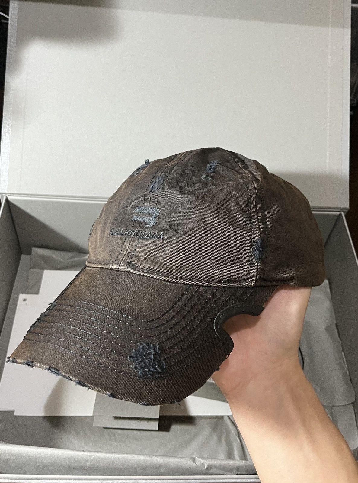 Balenciaga Balenciaga distressed baseball cap | Grailed