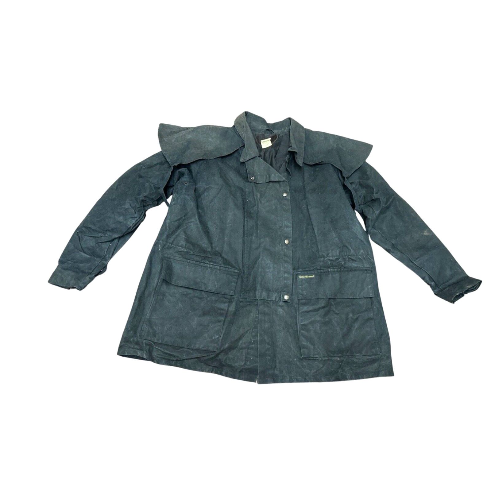 Vintage Outback Trading Bush Trader Men’s Oilskin Duster Jacket Size ...