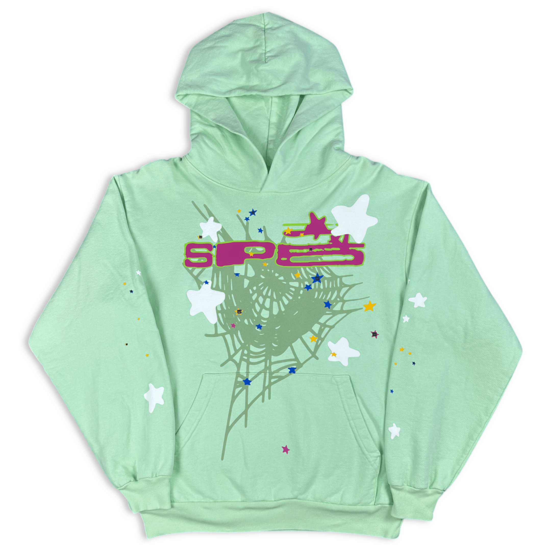 Designer × Spider Worldwide × Streetwear SP5DER SP5 Logo Web Mint Green ...